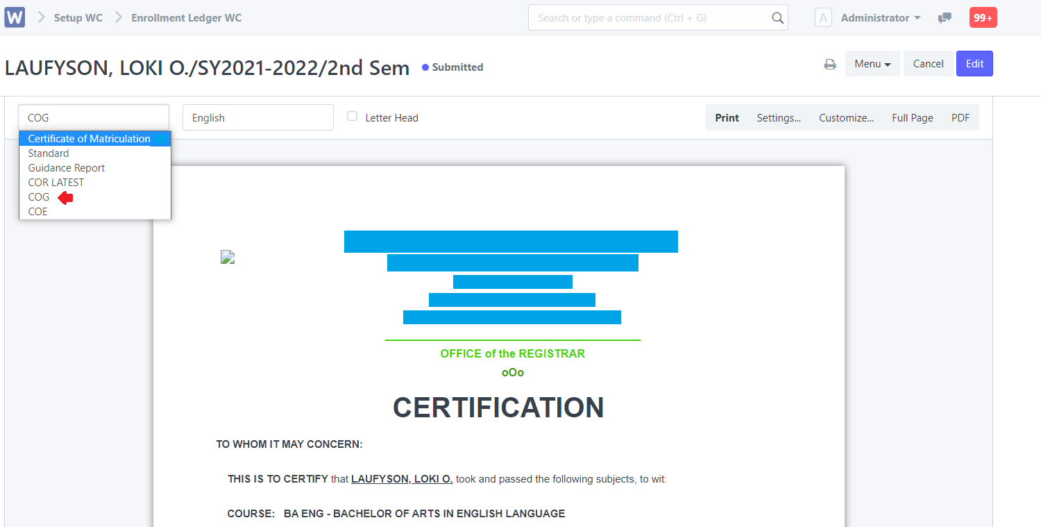 How To Generate Certificate Of Grades